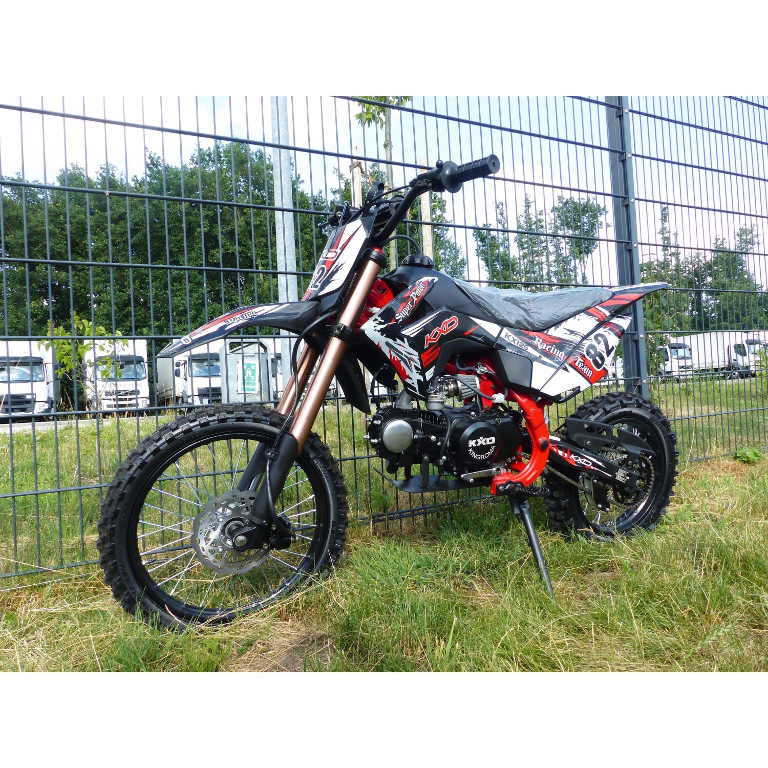 125cc Dirt Bike Cross Bike Motor Bike KXD 612 E+K 17/14 Zoll mit Sche